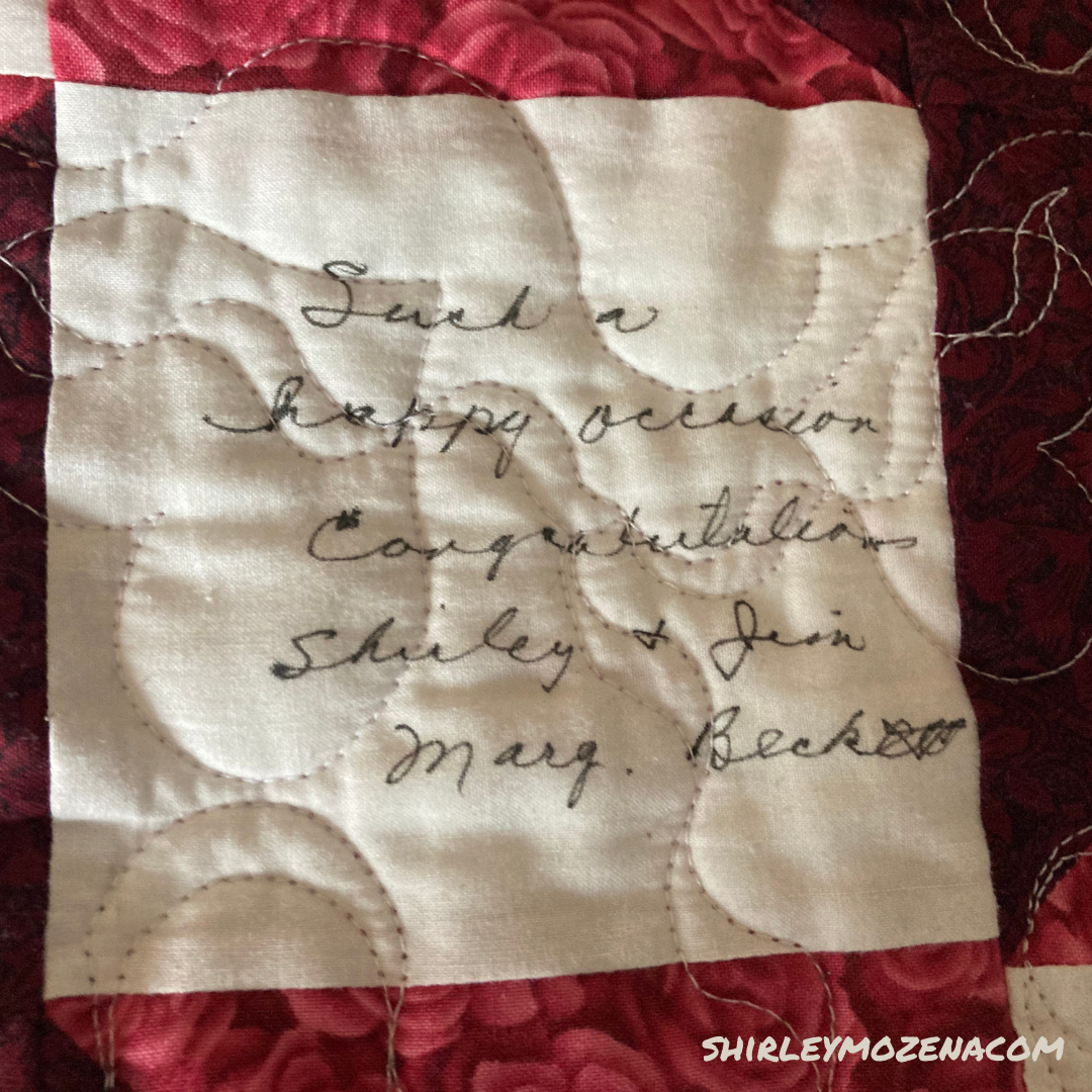 Quilt of Memories | Shirley Mozena Speaker and Author